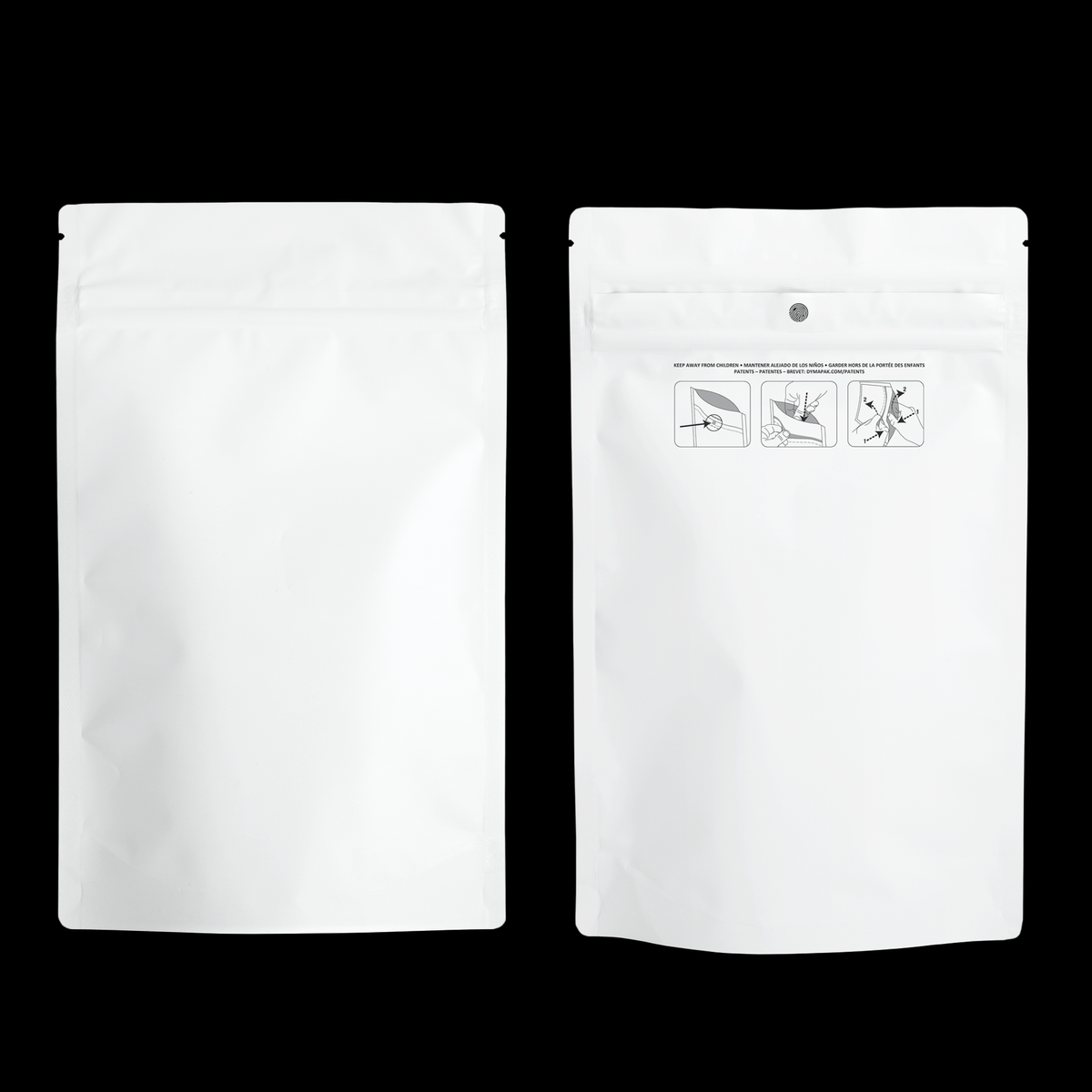 28g Mylar Bags | Child Resistant | Resealable Packaging | WHITE – Creative Labz: Packaging Solutions