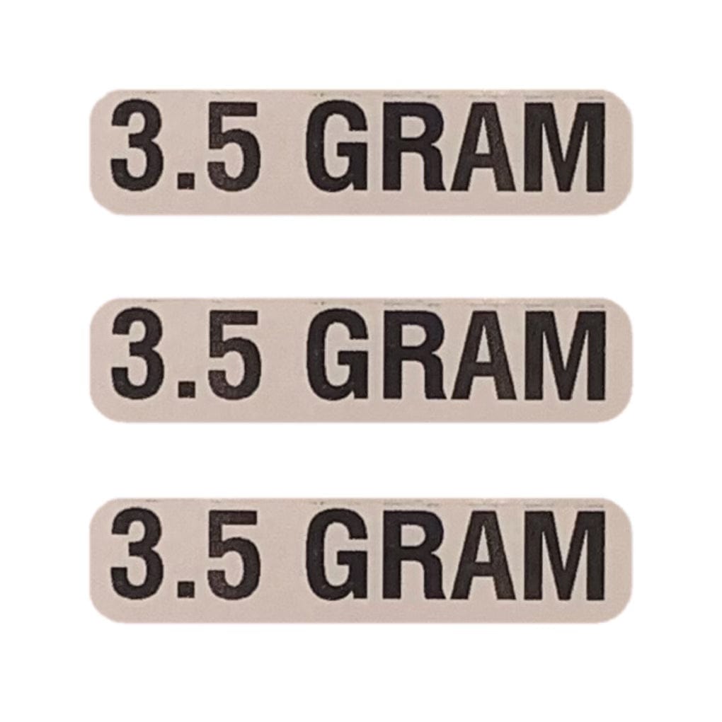 3.5 GRAM Weight Labeling Sticker | .5 x 2” | Creative Labz: Packaging ...