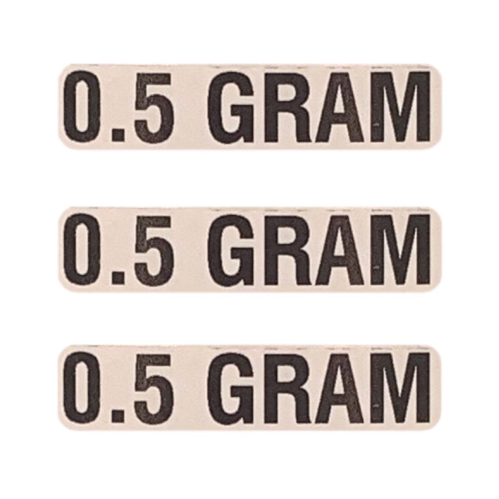 .5 GRAM Weight Labeling Sticker | .5 x 2” | Creative Labz: Packaging ...