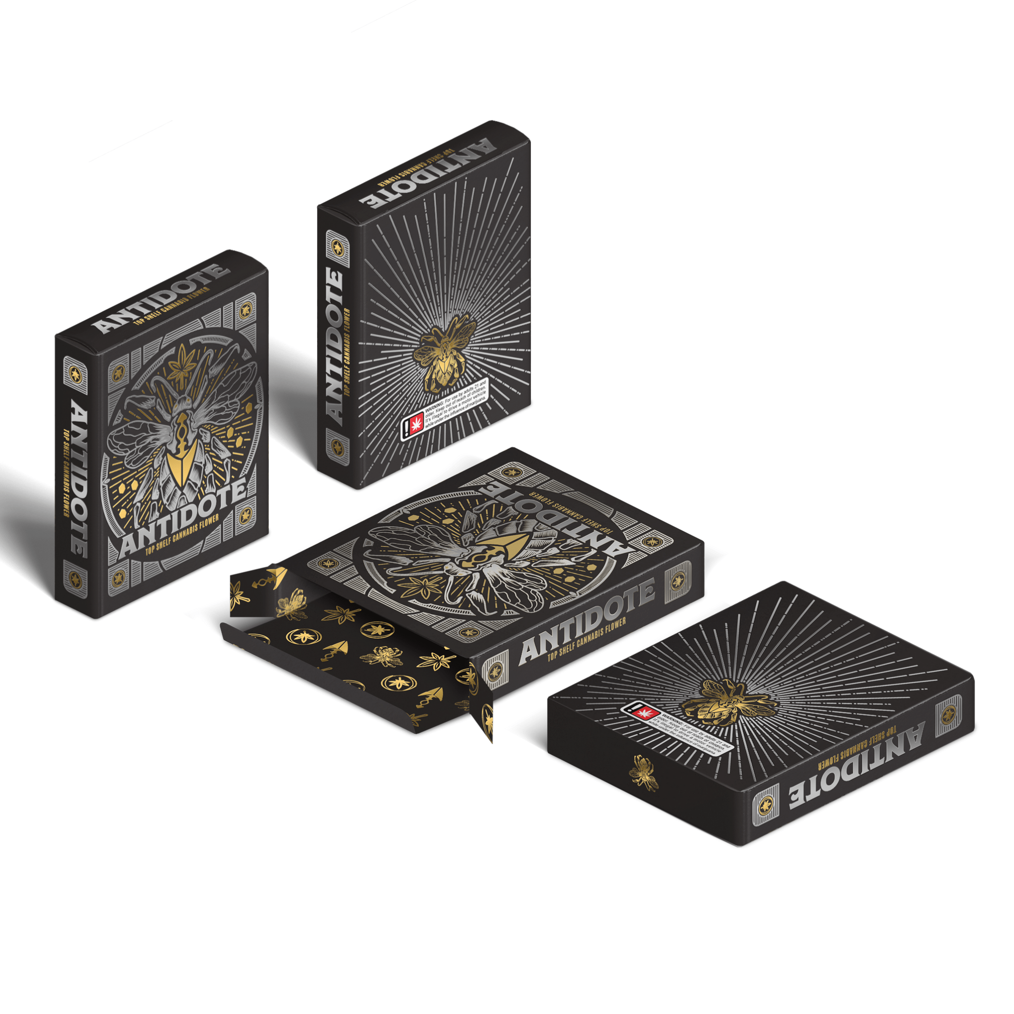3.5g Mylar Bag Boxes | Resealable 8th Bag Packaging | ANTIDOTE ...