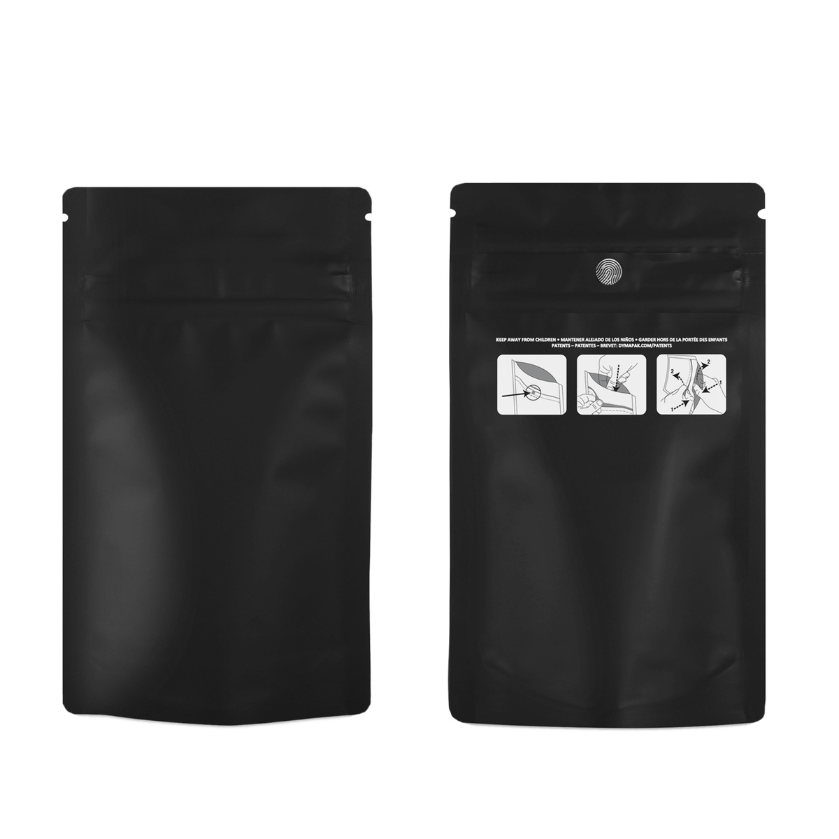 7g Mylar Bags | Resealable Quarter Ounce Bag Packaging | BLACK ...