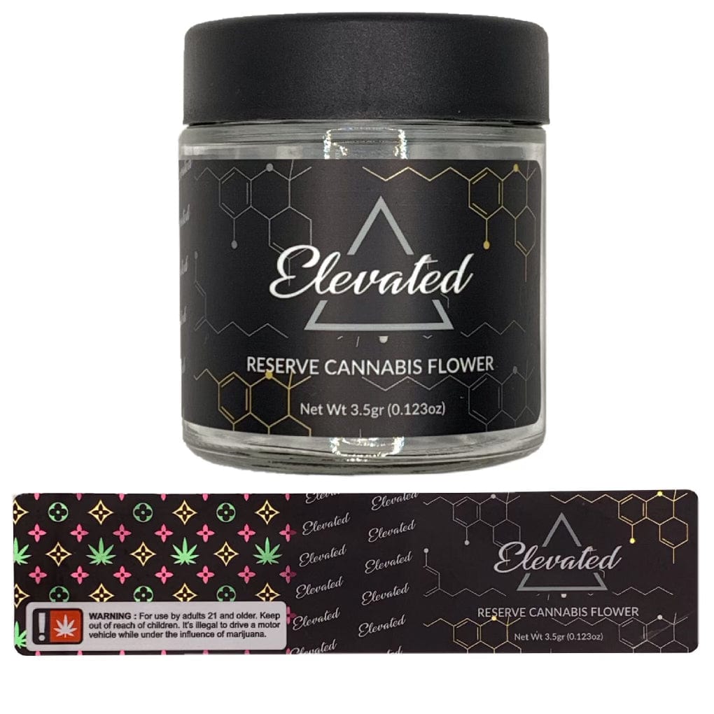 3.5g Clear Glass Jars | Child Resistant 8th Packaging | ELEVATED ...