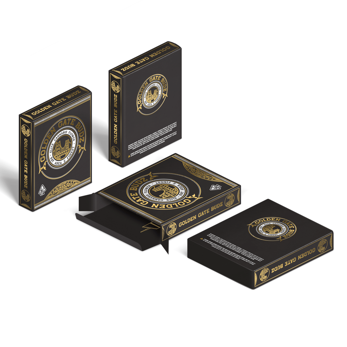 3.5g Mylar Bag Boxes | Resealable 8th Bag Packaging | GOLDEN GATE BUDZ – Creative Labz ...