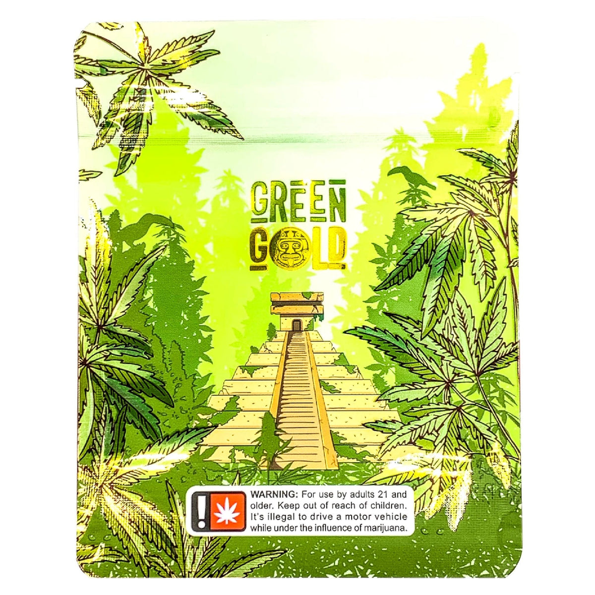 3.5g Mylar Bags | Resealable 8th Bag Packaging | GREEN GOLD – Creative ...