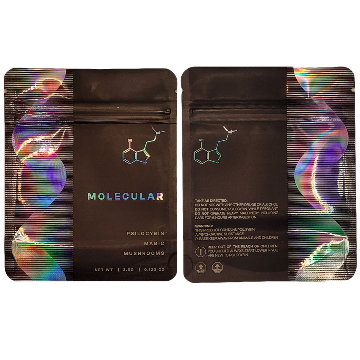 3.5g Mylar Bags | Resealable 8th Bag Packaging | MOLECULAR – Creative ...