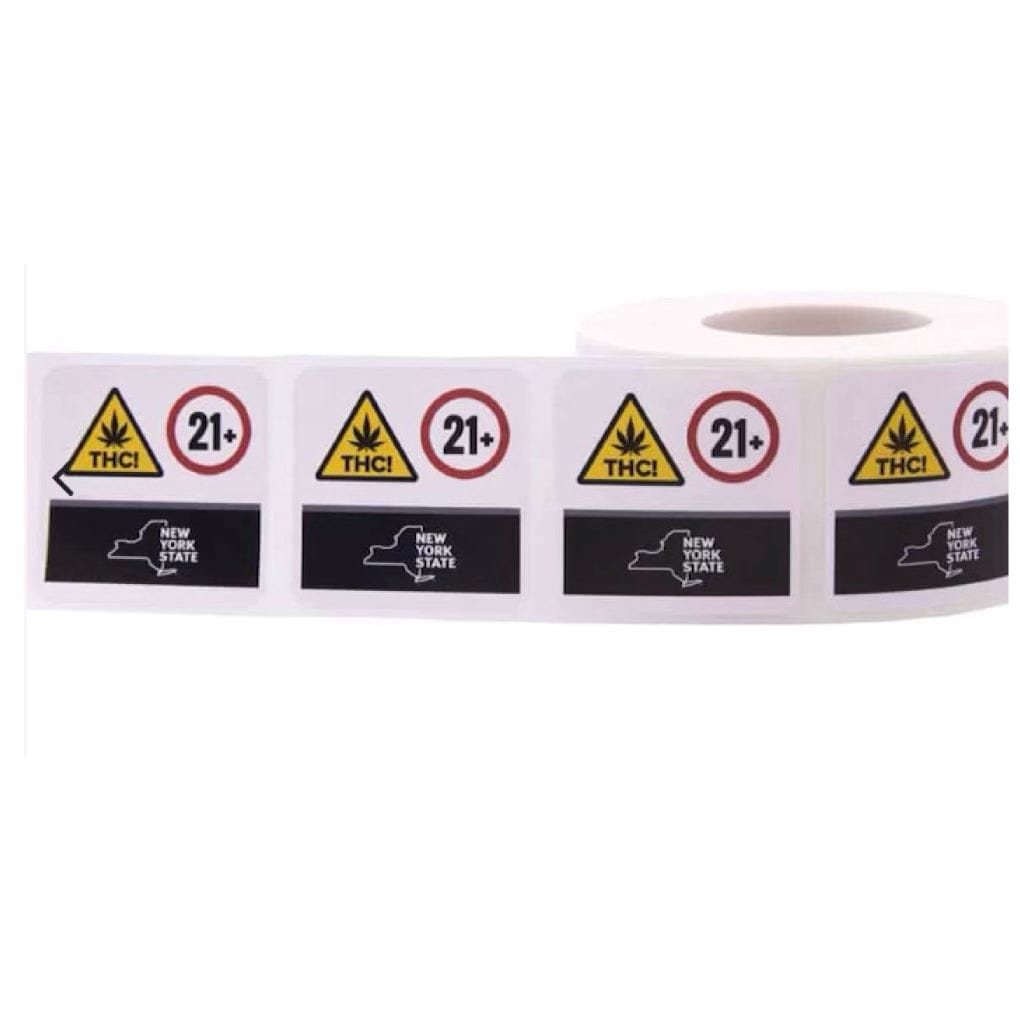 NEW YORK | Cannabis Warning Label | 1.25“ x 1.25“ Sticker – Creative ...