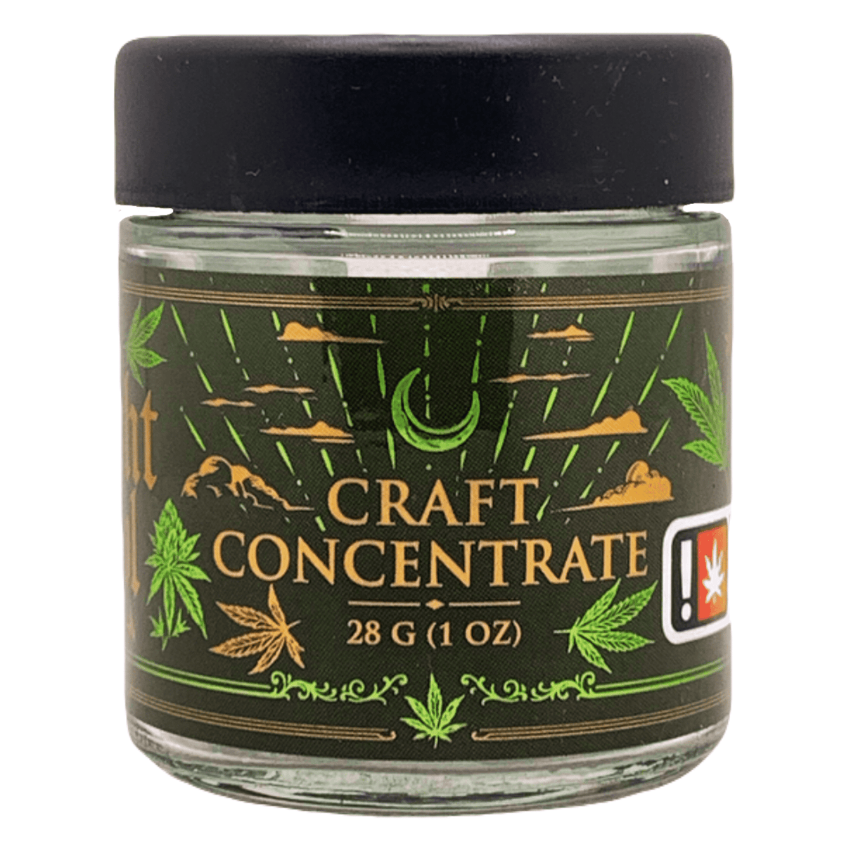 NIGHT OWL | 28g Concentrate Container | Clear | Child Resistant Glass ...