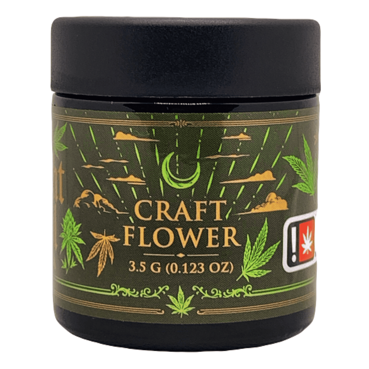 3.5g Black Glass Jars | Child Resistant 8th Packaging | NIGHT OWL ...