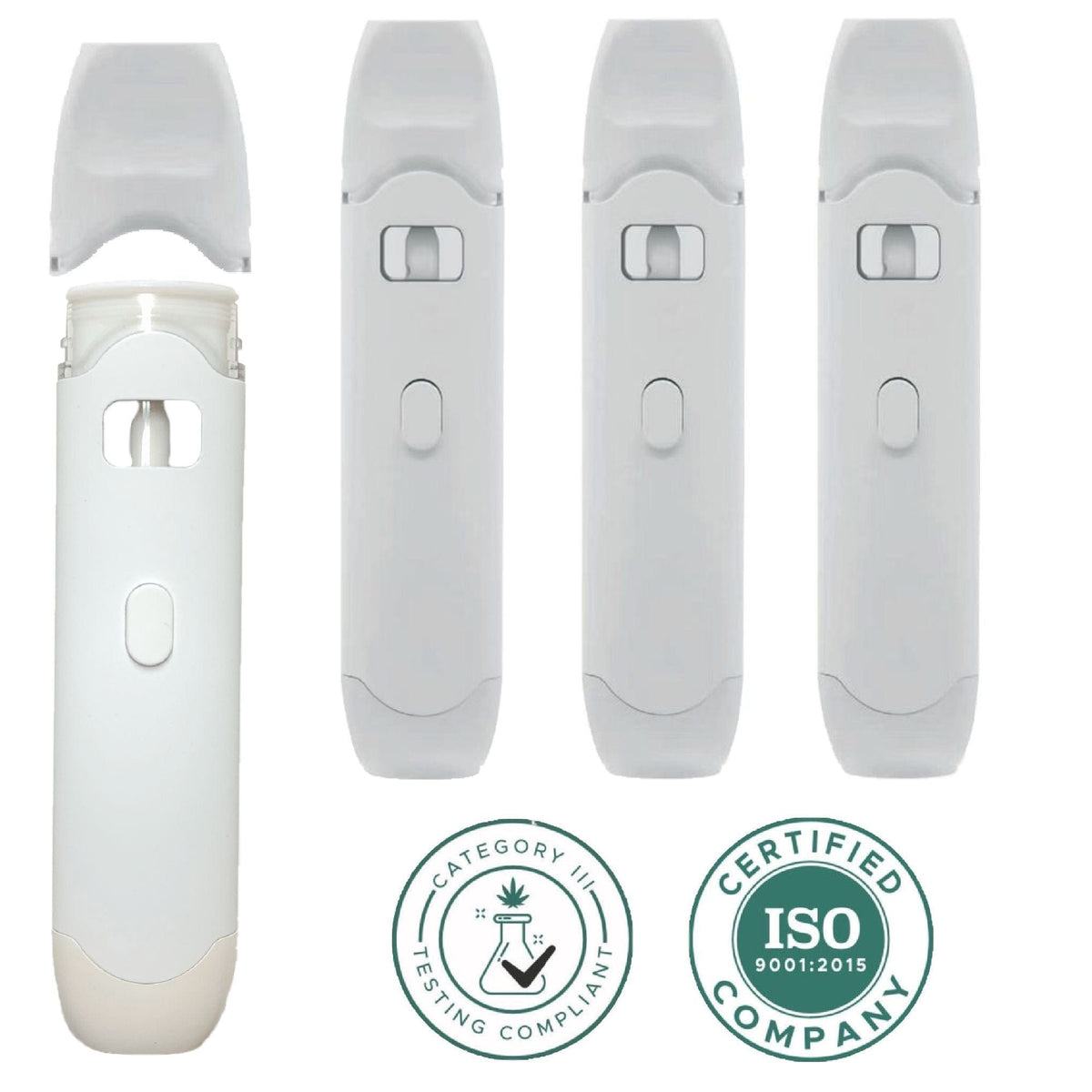 WHITE Ceramic Disposable Vape Cartridge - 1mL Tank – Creative Labz ...