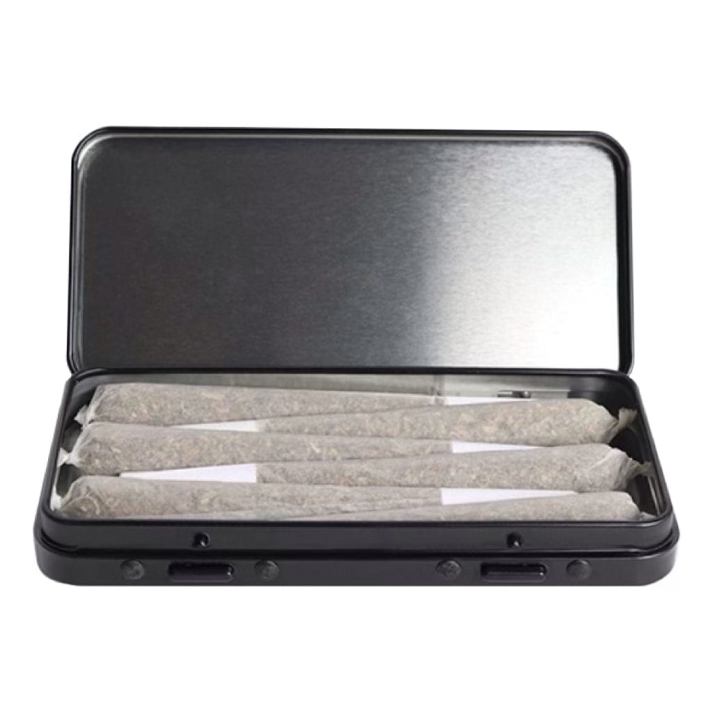 Black | Pre-Roll Packaging Tin | 6x 109mm Cones | Child Resistant ...
