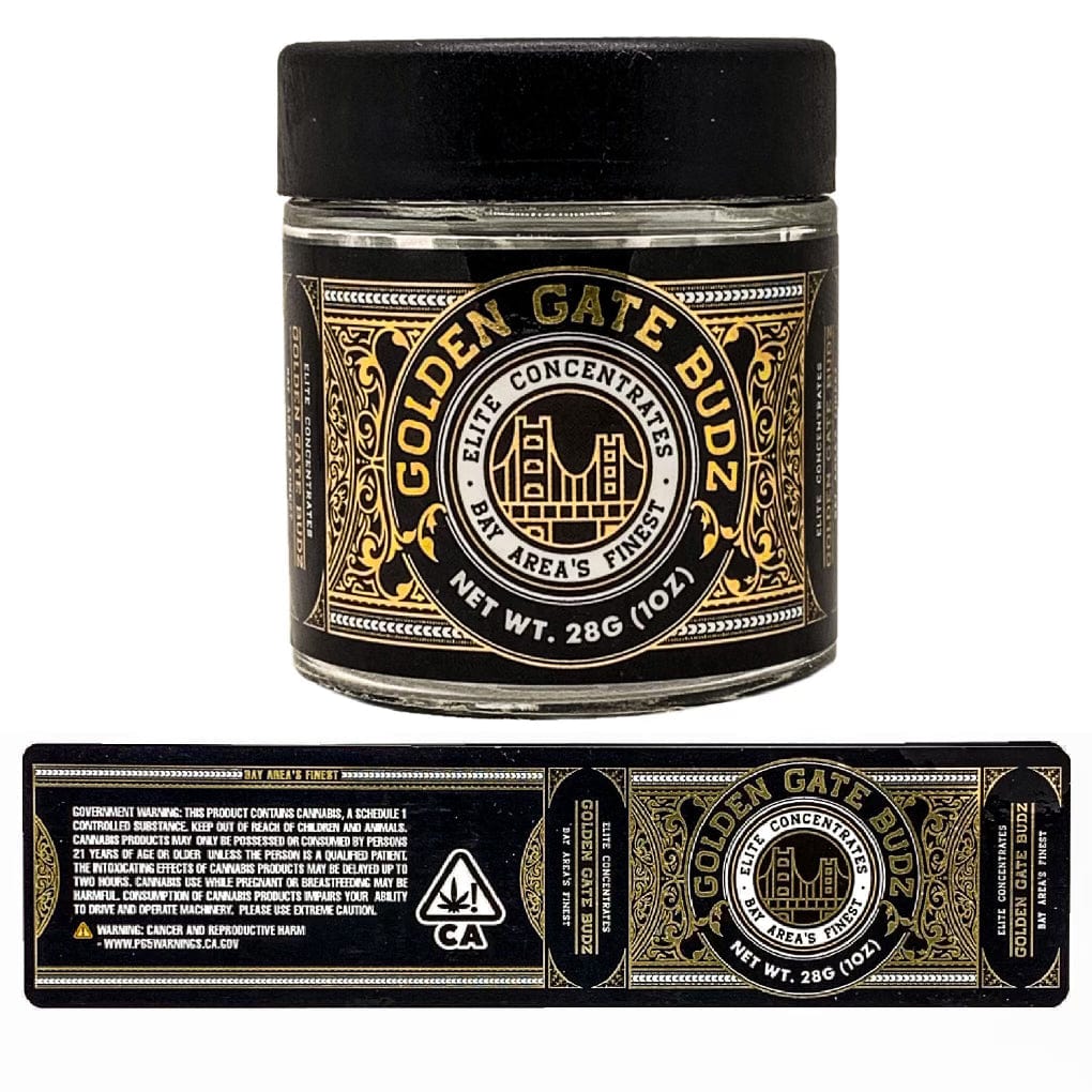 GOLDEN GATE BUDZ | 28g Concentrate Container | Clear | Child Resistant ...