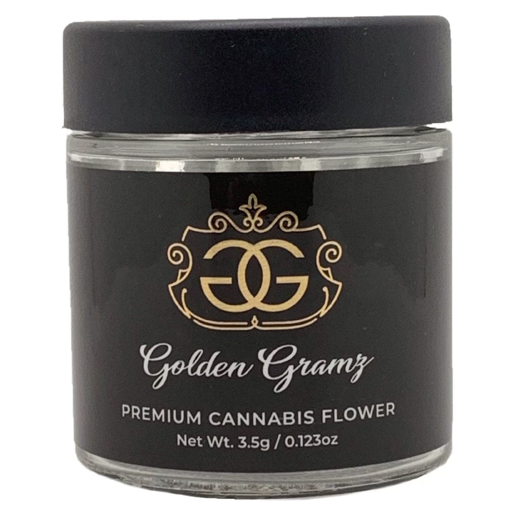 GOLDEN GRAMZ | 3.5g Clear Glass Jars | Child Resistant 8th Packaging ...