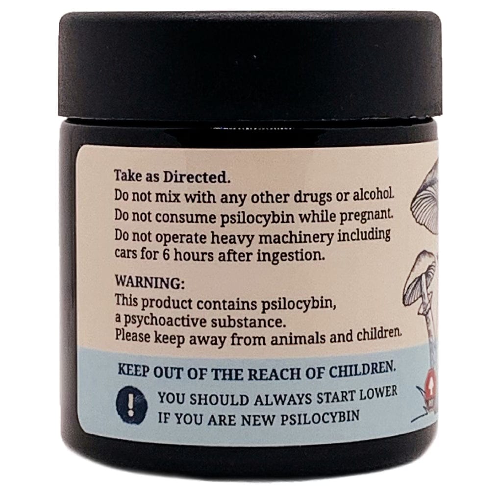 PRINT | Microdose | Black Glass Jars | Child Resistant | Shroom ...