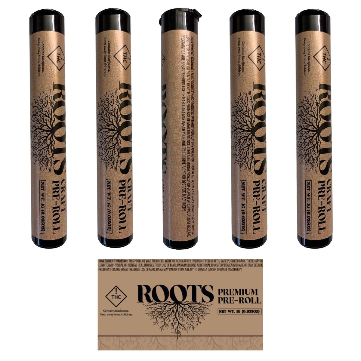 Pre-Roll Packaging | 116 mm Doob Tube | ROOTS – Creative Labz ...