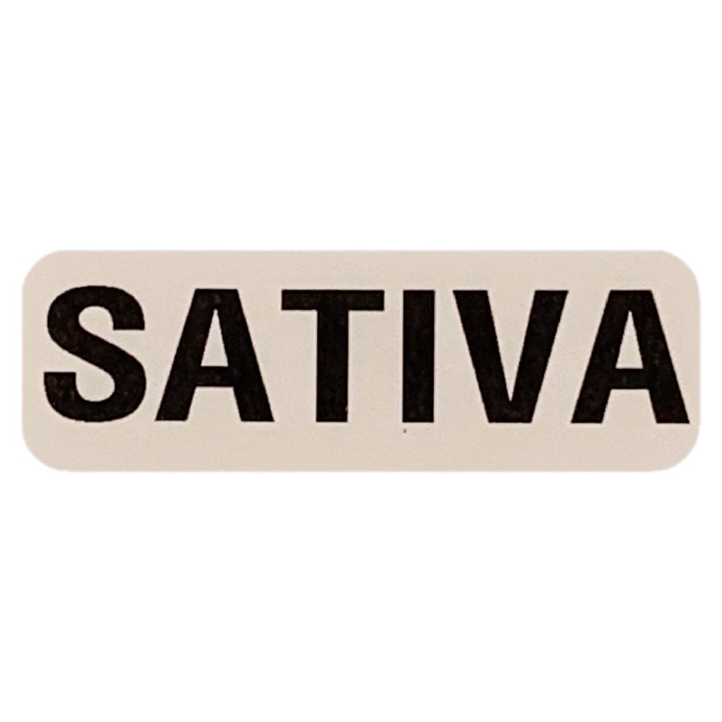 SATIVA Labeling Sticker | .75 x 2.25” | Creative Labz: Packaging Solutions